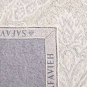 SAFAVIEH Micro-Loop Collection Accent Rug - 2' x 3', Beige, Handmade Wool, Ideal for High Traffic Areas in Entryway, Living Room, Bedroom (MLP539B)