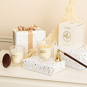 Goodpick Pumpkin Cinnamon Candles, Fall Candle, Aromatherapy Scented Candle, Soy Candle, Candles for Home Scented, Gifts for Women, Her, Mom, Birthday Gifts, Housewarming Gifts, 7 oz 45 Hours Burn