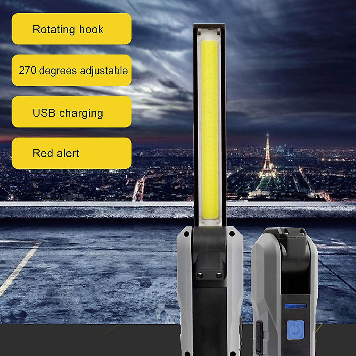 Flashlight Warning Lamp Foldable for Vehicle Car Maintenance Automobile, Symbol Signs