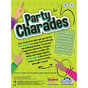 Party Charades Game – Contains 550 charades – Great Family Game for 2 or More Players Ages 10 and up by Outset Media