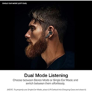 XClear Wireless Earbuds with Immersive Sounds True 5.0 Bluetooth in-Ear Headphones with Charging Case/Quick-Pairing Stereo Calls/Built-in Microphones/IPX5 Sweatproof/Pumping Bass for Sports Black