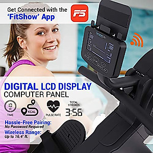 SereneLife Smart Rowing Machine-Home Rowing Machine with Smartphone Fitness Monitoring App-Row Machine for Gym or Home Use-Rowing Exercise Machine Measures Time, Stride, Distance, Calories Burned.