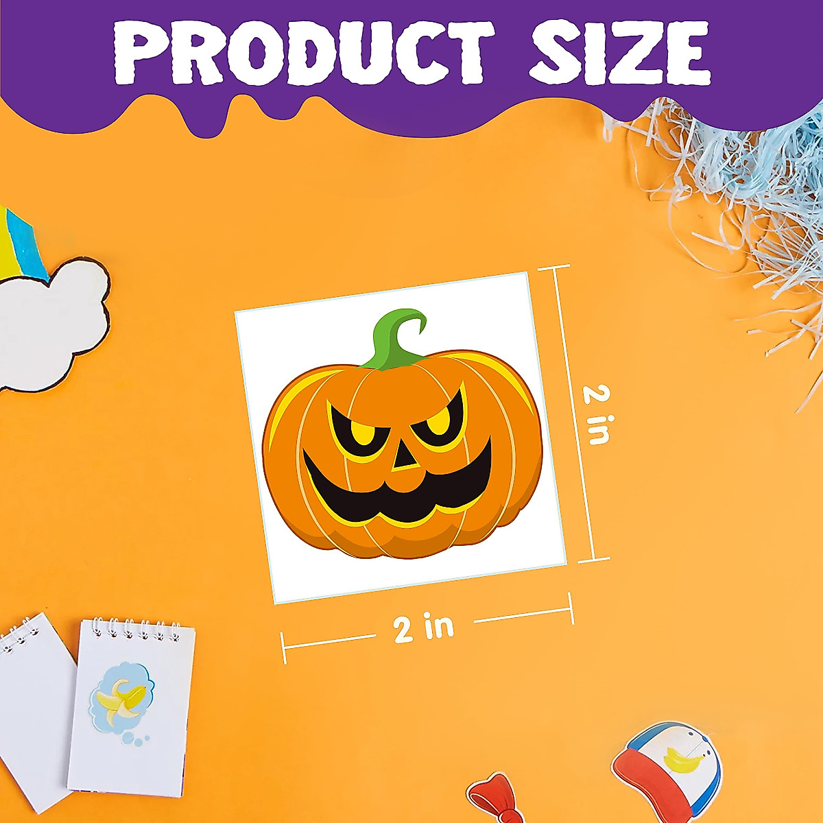 JOYIN 144 PCS Halloween Temporary Tattoos for Kids, 12 Designs Bulk Fake Tattoos Stickers for Halloween Party Favors Decorations, Supplies Trick or Treat Game Gifts Goodie Bags, Class Game Prizes