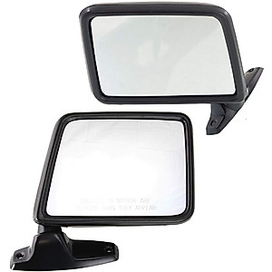 Kool Vue Left & Right Door Mirrors Compatible With Ford F-150 1985-1991 Paintable Pair