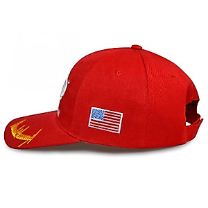 Idealforce Trump Hat 2024 MAGA Adjustable Trump Hat Baseball Cap (Red-Save)