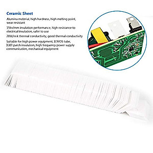 Fafeicy 100PCS TO-220 Alumina Ceramic Insulating Sheet Ceramic Sheet 3.2mm Hole MOS Transistor IGBT Cooling Pad Used in Coal Mining, Conveying Systems, Milling Systems