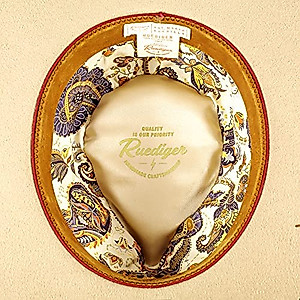 Vintage Wide Brim Distressed Pencil Brim Fedoras Panama Hat Classic Rancher for Men Women Wide Brim Roll with Lightning Logo