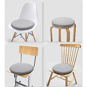 Round Stool Cushion Memory Foam Round Chair Cushion/ Seat Cushion Anti-Slip Soft Round Chair Pad ( Color : Light Gray , Size : 28cm(11inch) )
