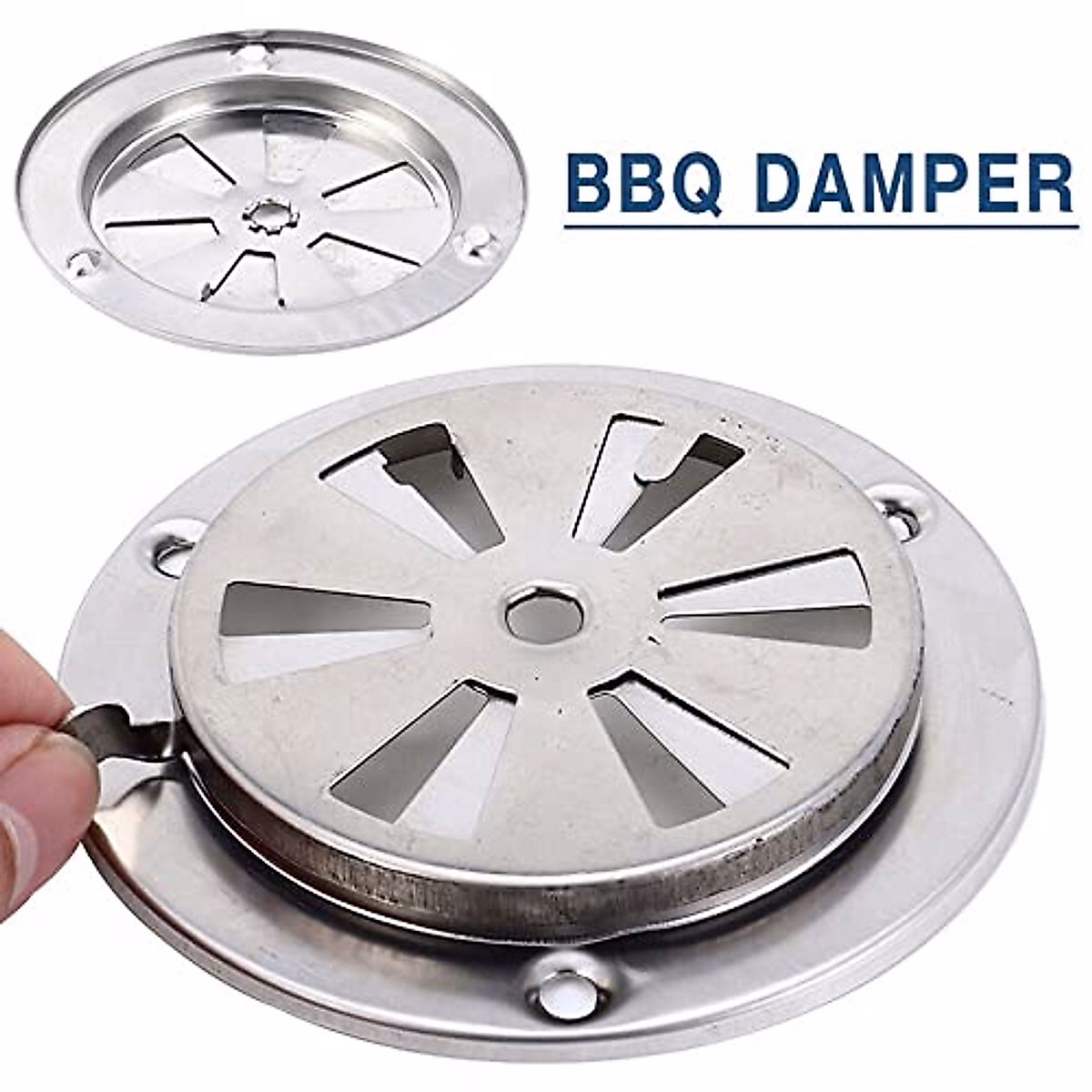TEAMWILL 2PCS Replacement Parts -BBQ Grill Smoker Exhaust Vent Stove Air Vent Damper USA