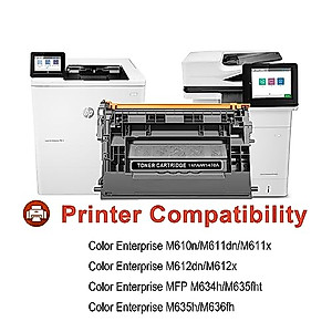 Shribbery 147A Black Toner Cartridge (with Chip),W1470A High Capacity Toner Cartridge, Compatible Replacement for Enterprise M610n M611x M612x MFP M634h M635fht M636fh Printer .(1Pack/Black )