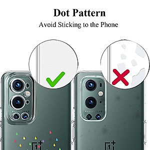 Unov Case Compatible with OnePlus 9 Pro 5G Clear with Design Soft TPU Shock Absorption Slim Embossed Pattern Protective Back Cover OnePlus 9 Pro 5G Case 6.7 inch (Rainbow Dinosaur)