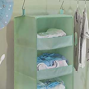 GRANNY SAYS Bundle of 1-Pack Light Green Hanging Organizer & 1-Pack Light Blue Hanging Closet Organizer