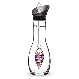 VitaJuwel Era WELLNESS | Crystal Water Decanter with Amethyst, Rose Quartz & Clear Quartz