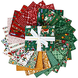 Cayla Naylor A Pear-fect Christmas 22 Fat Quarters Riley Blake Designs FQ-14970-22, Assorted