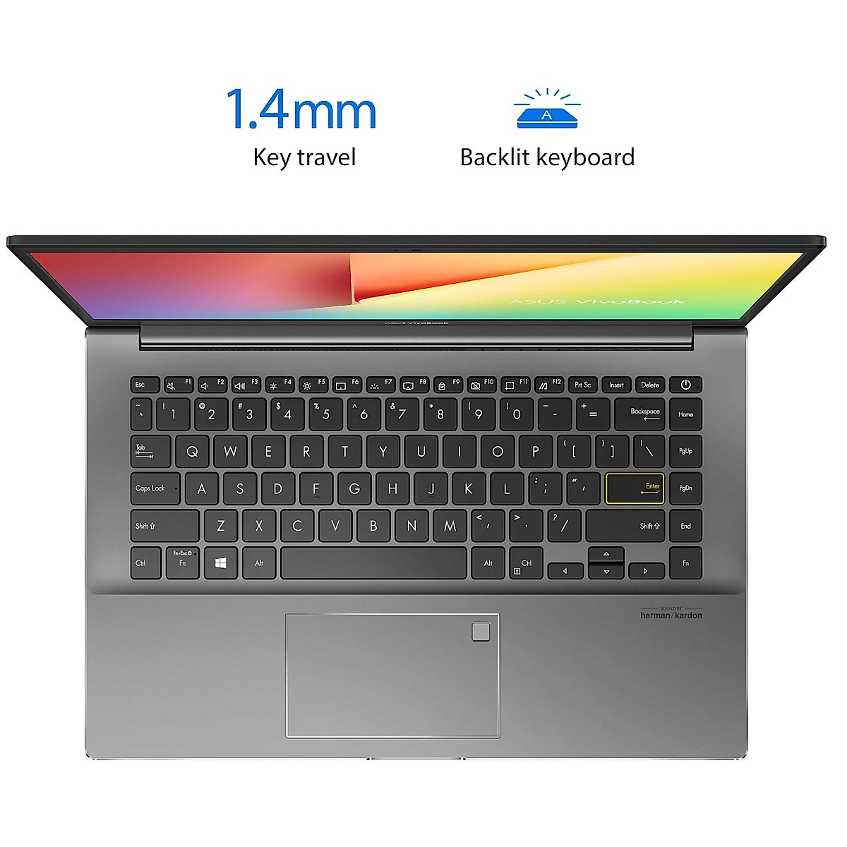 Asus VivoBook S14 S433 Thin and Light 14 FHD Display, Intel Core i5-10210U CPU, 8GB DDR4 RAM, 512GB PCIe SSD, Windows 10 Home, Indie Black, S433FA-DS51 (Renewed)