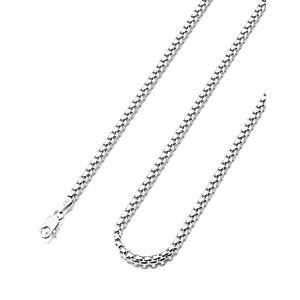 Waitsoul 925 Sterling Silver Box Chain Lobster Clasp 2mm Silver Chain for Women Men Silver Necklace Chain 16-30 Inches (16)