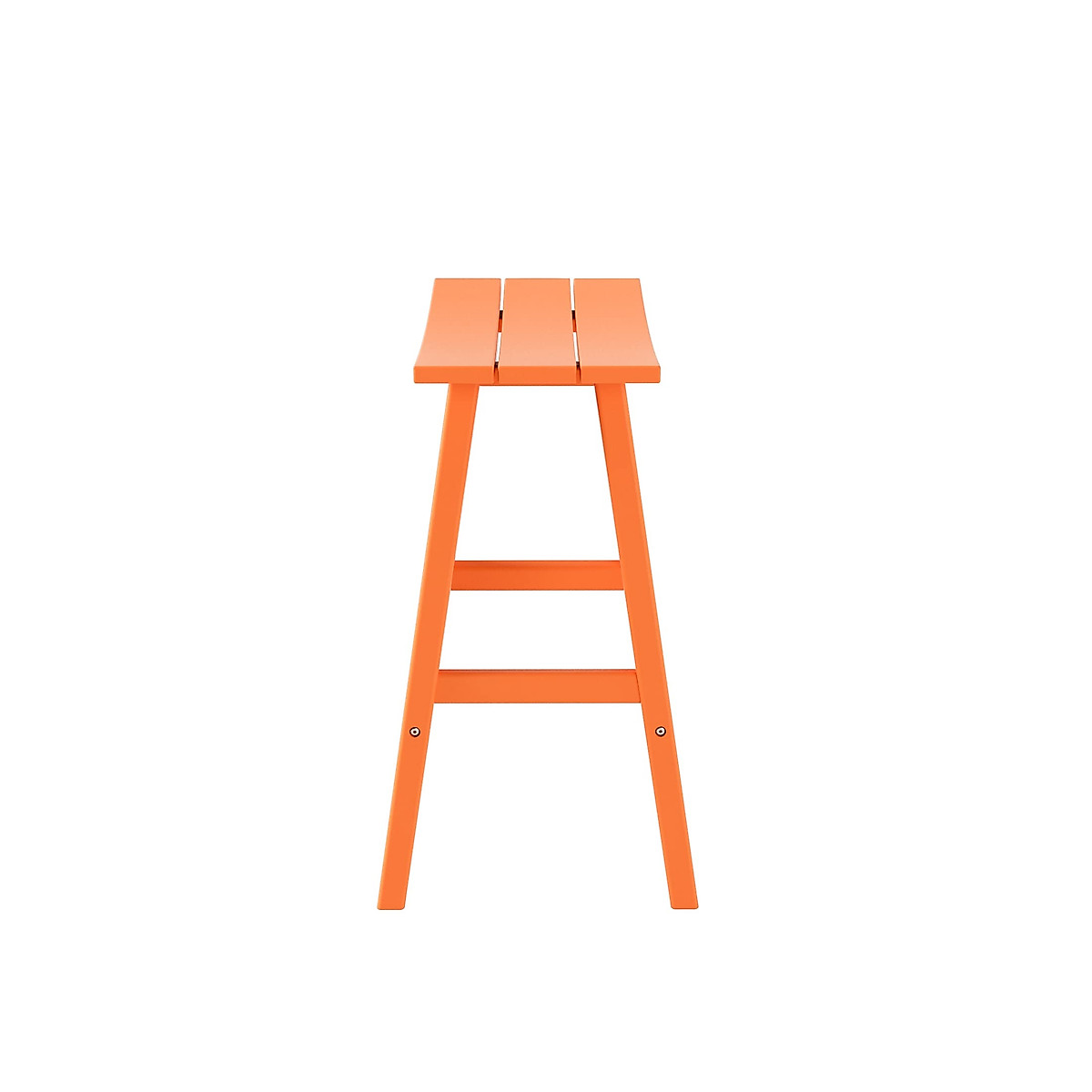 Costaelm All-Weather Bar Stools Set of 2, 29" Height Outdoor Bar Stools, Adirondack Poly Patio Bar Stool for Patio, Deck, Kitchen Counter and Garden, Orange