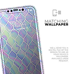 Design Skinz Iridescent Dahlia v4 - DesignSkinz Protective Vinyl Decal Wrap Skin Cover Compatible with The Apple iPhone 12 Pro (Full-Body, Screen Trim & Back Glass Skin)