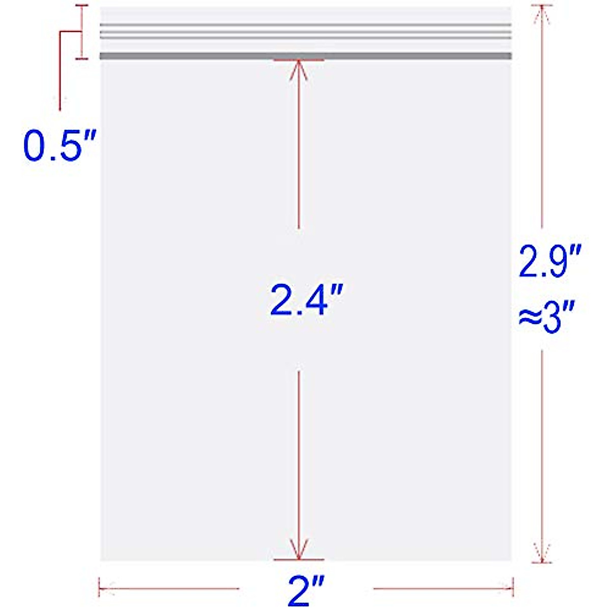 Small Plastic Bags, Mini Tiny Bags, Thick, Clear, 8mil(two sides), 2"×2.4", 150PCS, Jewelry Bags, Pill Pouch, Food Storage Bags, Earring Bags, Plastic Packaging Bags, Grocery Bags