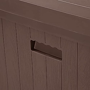 Vandue Modern Home La Jolla Weatherproof Outdoor 51 Gallon Storage Deck Box w/Lid (Brown)