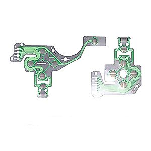 2X Replacement Buttons Ribbon Circuit Board for PS4 Dualshock 4 Pro Slim Controller Conductive Film Keypad Flex Cable PCB Green Version (JDS-030)