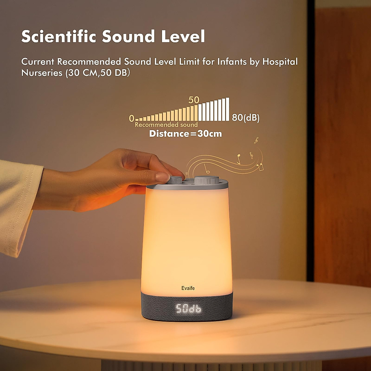 Baby Sleep Sound Machine Maker Okay to Wake White Noise Hushh Soother Trainer, Night Light Speaker with Alarm Clock, App Control, Timer Nursery Toddler Registry Kid Adult Bedroom Decor Home Essential