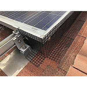 Solar Panel Bird & Critter Guard Kit – 4 in. x 100ft Roll Wire Mesh & 50 Stainless Steel Clips - Heyco Products