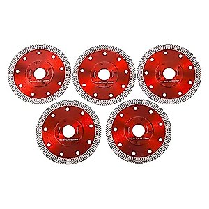 Tysun 5 Pcs 4.5 inch Diamond Saw Blade Tile Blades Cutting Disc Wheel for Cutting Porcelain Tiles Granite Marble Ceramics