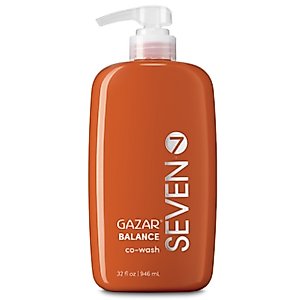 SEVEN Hair care GAZAR BALANCE Cowash for Women & Men with Shea Butter & Coconut Oil, 1 Step Shampoo Alternative for Curly or Textured Hair, Sulfate Free, Paraben Free, Cruelty Free, Made in USA, 32 oz