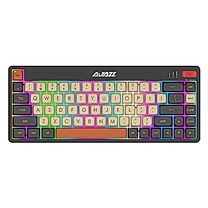 FIRSTBLOOD ONLY GAME. K690T Hot-Swappable 60% 2.4G Wireless/Bluetooth 5.0/USB Wired Triple Mode Mechanical Keyboard, 69 Keys Compact Gaming Keyboard, PBT Keycaps RGB Backlit, Brown Switch
