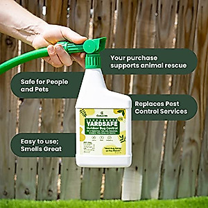 Outdoor YardSafe | Kills & Repels Mosquitoes, Ticks, Fleas, Mites & More with Natural Essential Oils | Family & Pet-Safe | Eco-Friendly | 2 Quarts (64 Oz.)