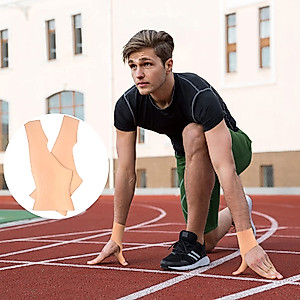 4 Pcs Thumb Braces Thumb Spica Splint Gel Wrist Thumb Support Braces Compression Arthritis Gloves Left and Right Hand Stabilizer for Women Men Tenosynovitis Spasms Arthritis Sprained Joint (Beige)