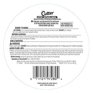 Cutter Outdoor Scented Candle Citronella and Mint Scent Brings Glow and Ambiance to Your Outdoor Space, 17 Ounces