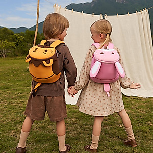 NOHOO Toddler Backpack Leash, Mini Cute Cartoon Animal, Waterproof Travel Book Bag for Baby Boys Girls 3~6 Years (Lion)