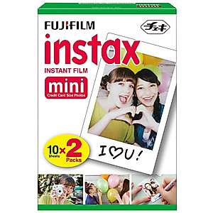 Fujifilm Instax Mini 40 Instant Film Camera Bundle with Instax Color Film (2-Pack, 40 Exposures) (3 Items)