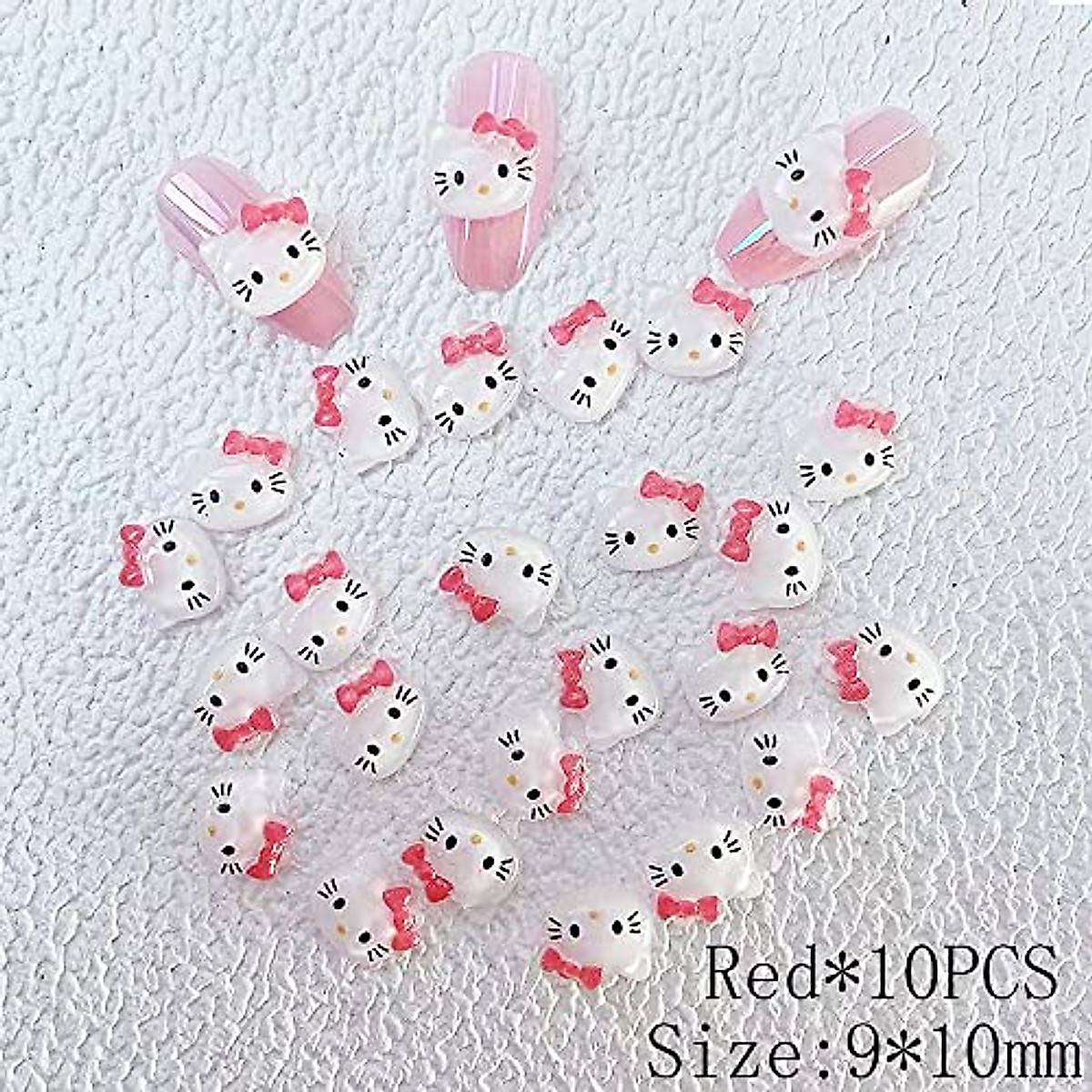 50 Pcs Cute Nail Charms for Acrylic Nails Art Supply Resin Kawaii Nail Jewels Design Cartoon Nail Art Charms Cute Nail Rhinestones Decoration Accessories 0.39 * 0.35 inch
