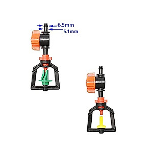 Aveanit 5 Pack 360 Rotary Sprinkler Nozzle Garden Drip Sprayer Hanging Humidifier Sprayer (Color : C, Quantity : 1)