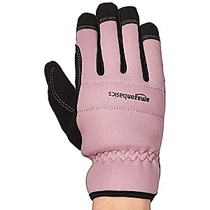 Amazon Basics Women's Work or Garden Gloves - Small, Pink