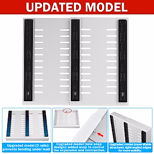 YFXCVSL Pull Out Cabinet Organizer,1 Pack Expandable(12.6''-20.5'') Pull Out Drawers for Cabinets, Slide Out Cabinet Organizers with Adhesive Nano Film for Kitchen Cabinet Organization (White)