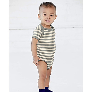 Rabbit Skins Baby Bodysuit Girl & Boy | Newborn 0-3 Months to 24 Month Toddler, Snap Easy Closure, Carolina Blue, 12 Months