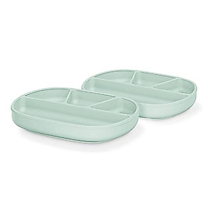 NUK Silicone Baby Suction Plates, Durable Suction Feature Helps Reduce Spills, Microwave & Dishwasher Safe, BPA-Free, Pack of 2