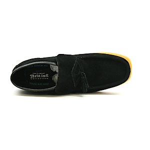 British Collection Men's Palace Slip on Shoe, Black Suede, 10 M