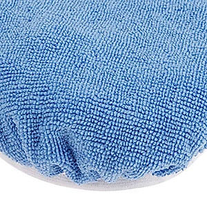 5PCS Car Buffer Bonnets, Cotton Plush Bonnet Pad Blue 9-10 inch Waxers Bonnet Set, Polishing Waxing Cover for Buffer Polisher