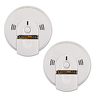 Kidde KN-COSM-BA Battery-Operated Combination Carbon Monoxide and Smoke Alarm, Voice Alert, Pack of 2 & Smoke & Carbon Monoxide Detector, Battery Powered, Combination Smoke & CO Alarm, Voice Alert