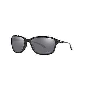 Oakley Woman Sunglasses Polished Black Frame, Black Iridium Polarized Lenses, 59MM