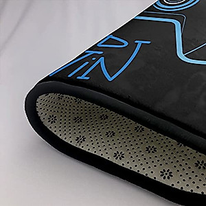 Electronic game console carpet, computer chair players playing games, home decoration, blue and black sponge thick carpet, bedroom and living room children's play mat, bathroom mat