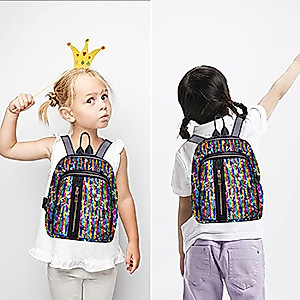 Fmeida Mini Backpack for Girls, Reversible Sequin Backpack Purse Women, 11" Cute Glitter Backpack for Girls Women Ladies