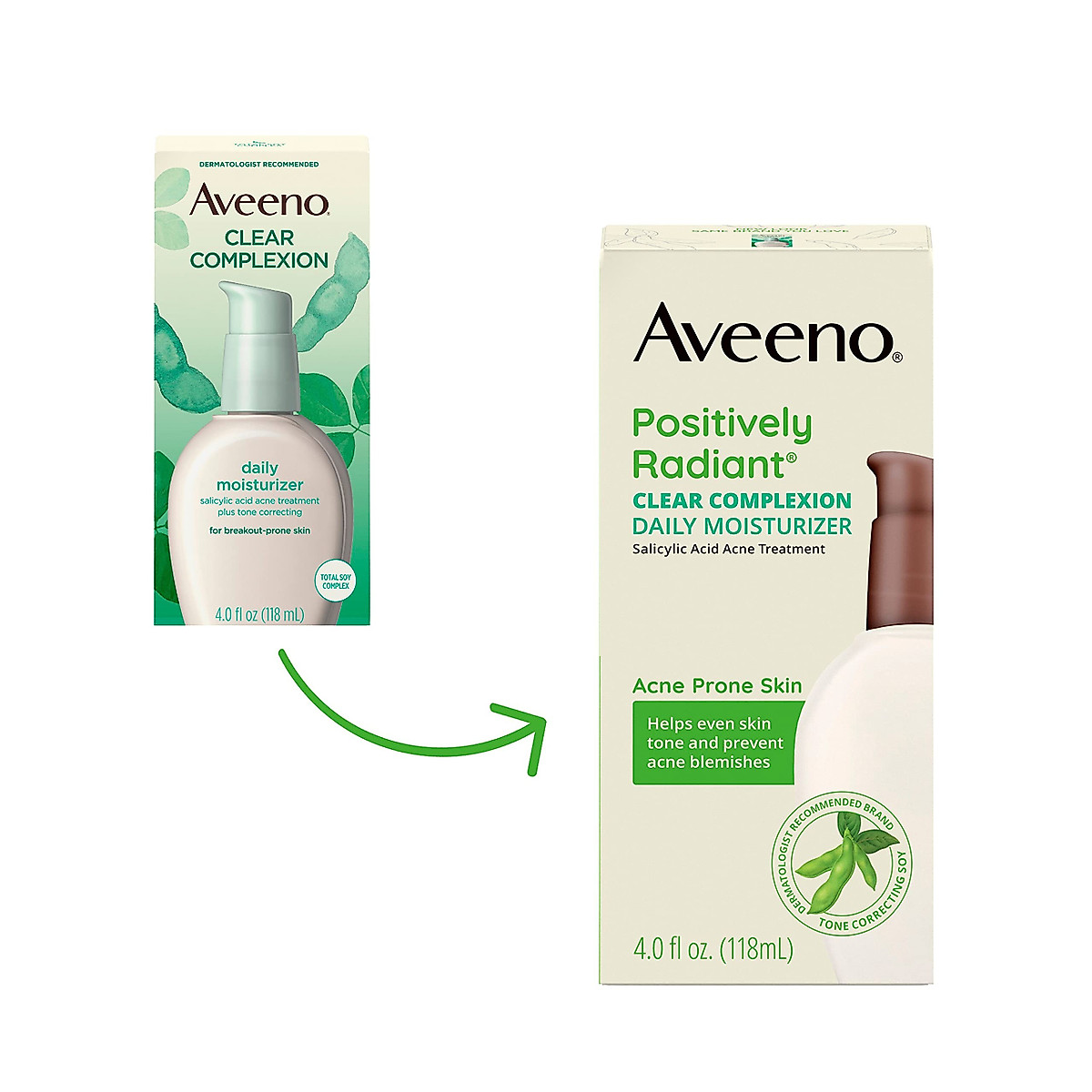 AVEENO Active Naturals Clear Complexion Daily Moisturizer 4 oz (2 Pack)#