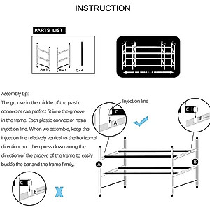 BNMGH 2-Tier Expandable Shoe Rack for Closet, Stainless Steel Freestanding Telescopic and Stackable Sturdy Durable 12-Pairs Storage Organizer Entryway Doorway 1pc (Silver)