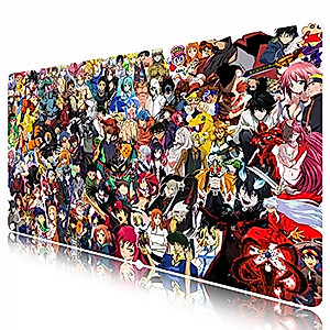 KINPLE Extended Large Gaming Mouse Pad, Full Desk Keyboard Mouse Pad, XXL Bigmouse Pad with Anime, Waterproof and Anti-Skid for Office Desk Decor . (35.4×15.75×0.1 inch)